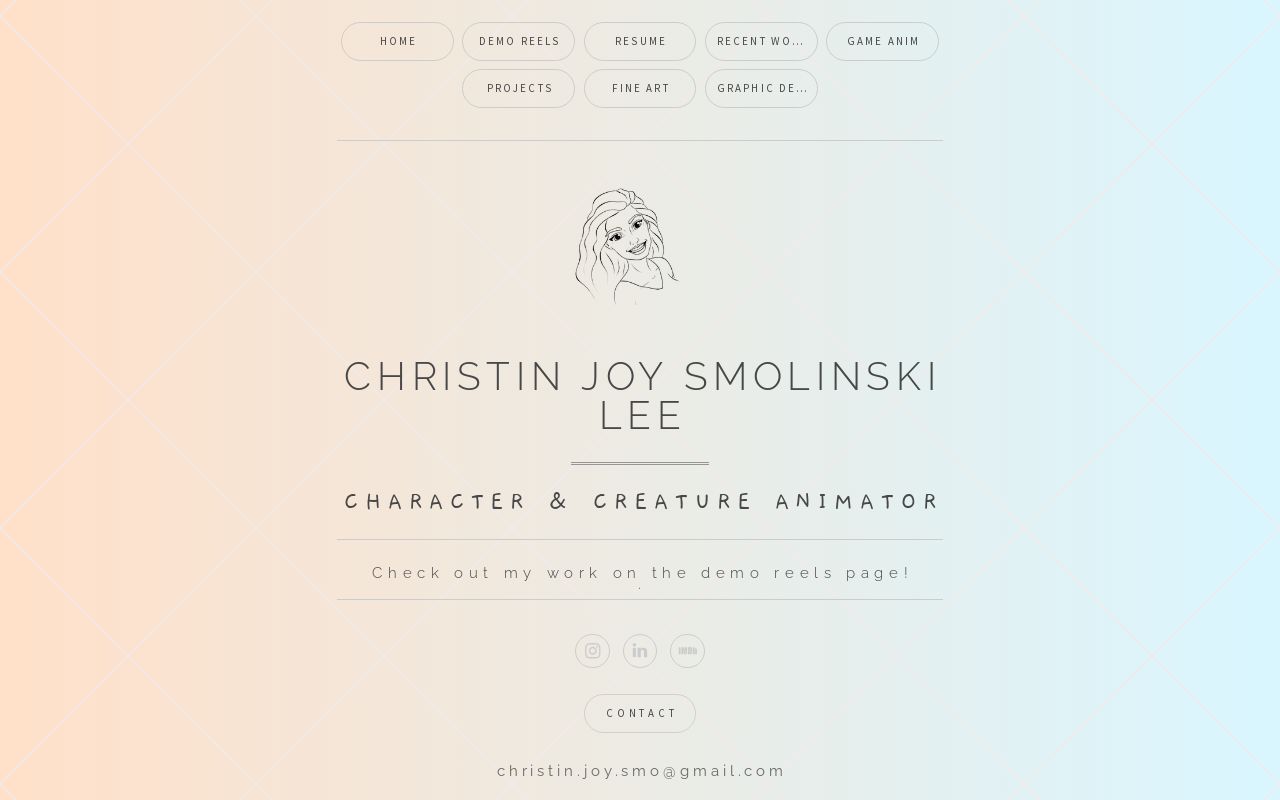 Christin Joy Smolinski Lee - Character & Creature Animator